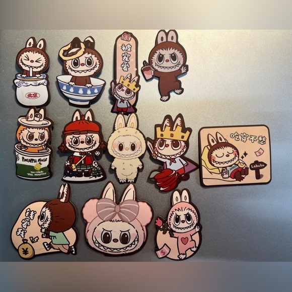 Accessories | The Monsters Labubu Rabbit Vinyl Magnets Set Of 12 New ...